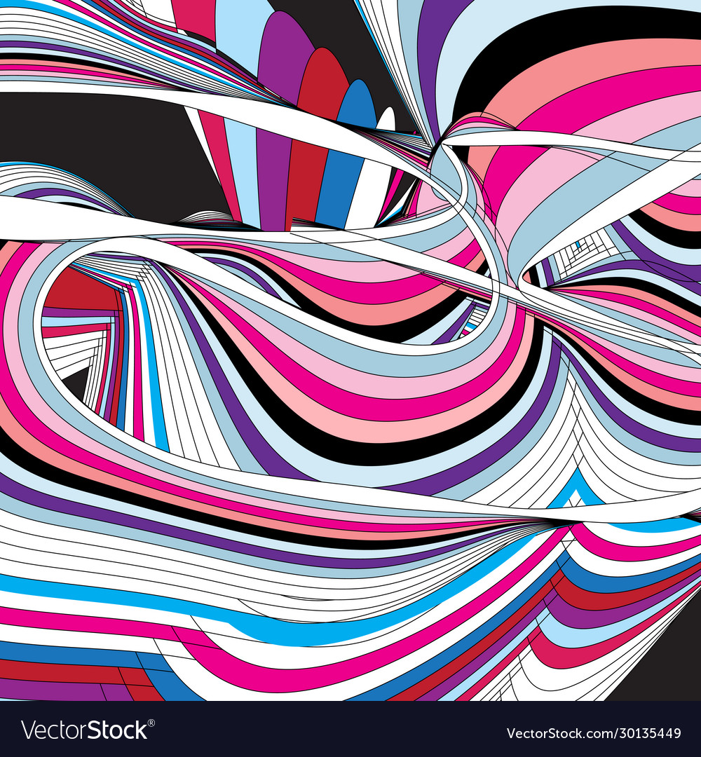 Abstract background with wavy elements Royalty Free Vector