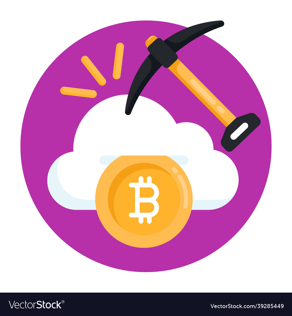 Cloud mining Royalty Free Vector Image - VectorStock