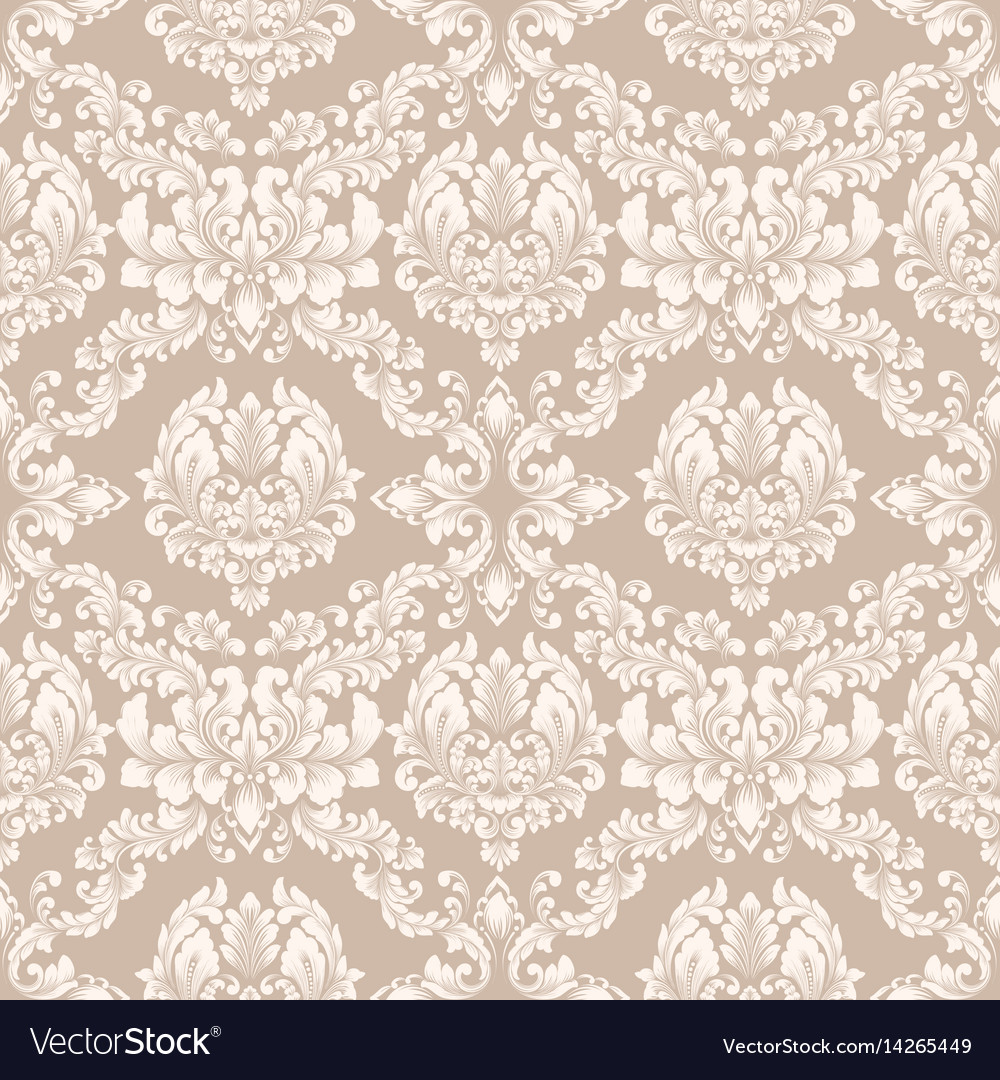 Damask seamless pattern background classical Vector Image