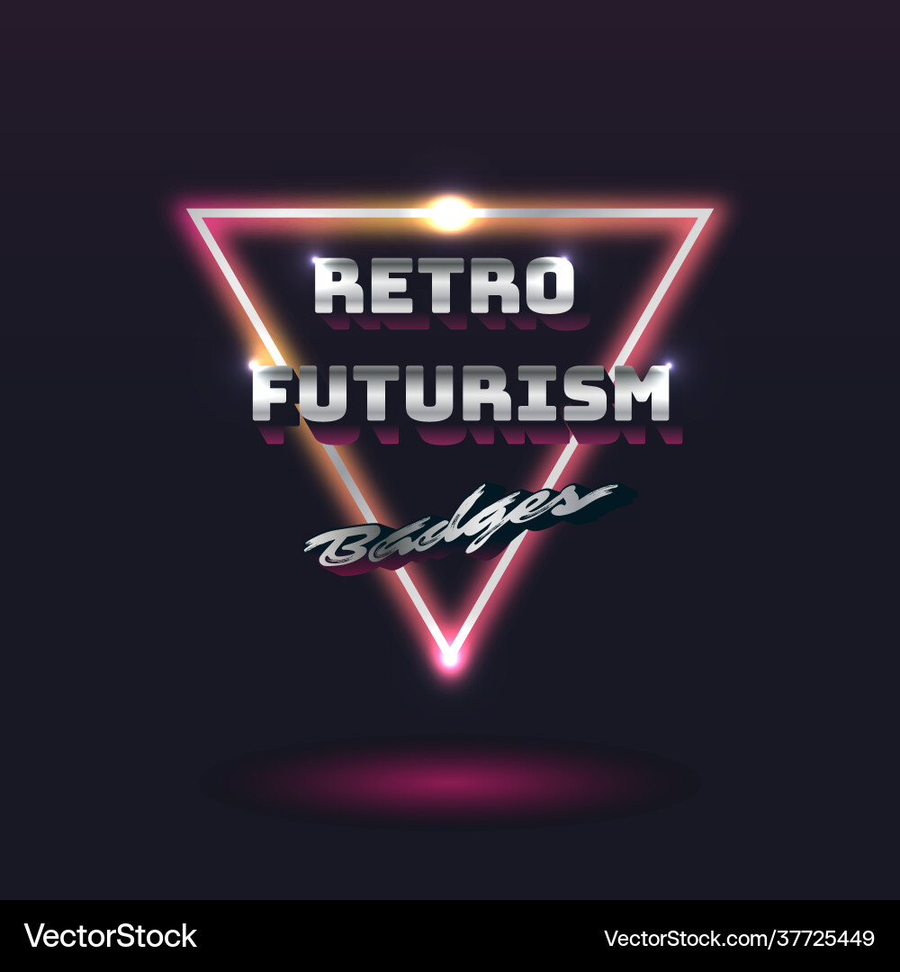 Retro futurism sign Royalty Free Vector Image - VectorStock