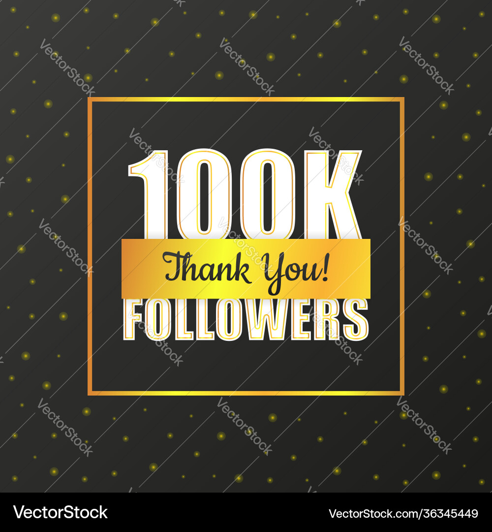 Thank You Followers Celebration Royalty Free Vector Image