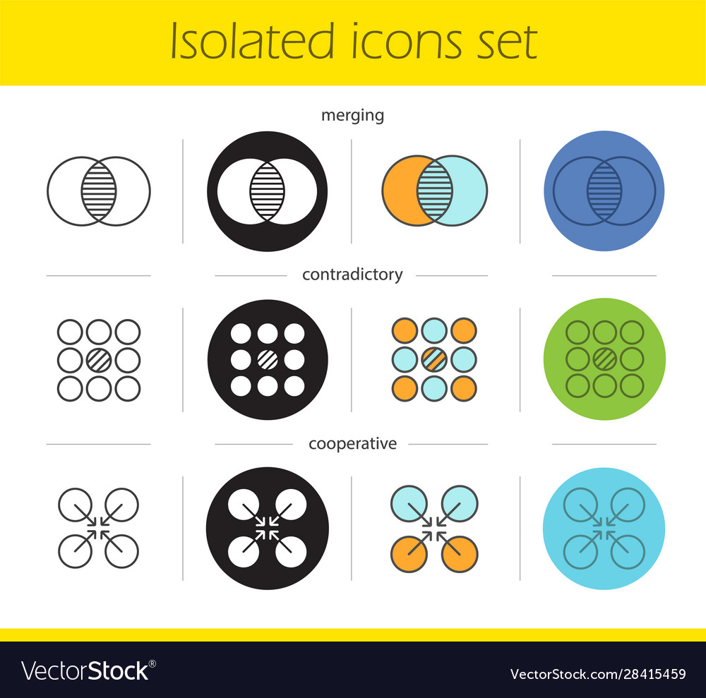 Abstract symbols icons set Royalty Free Vector Image Abstract symbols icons set Royalty Free Vector Image
