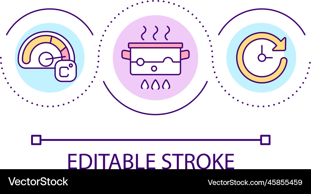 Thermal processing of food loop concept icon Vector Image