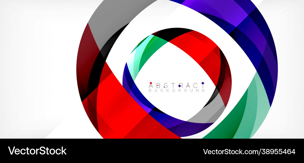 Color circle shapes minimal geometric background Vector Image
