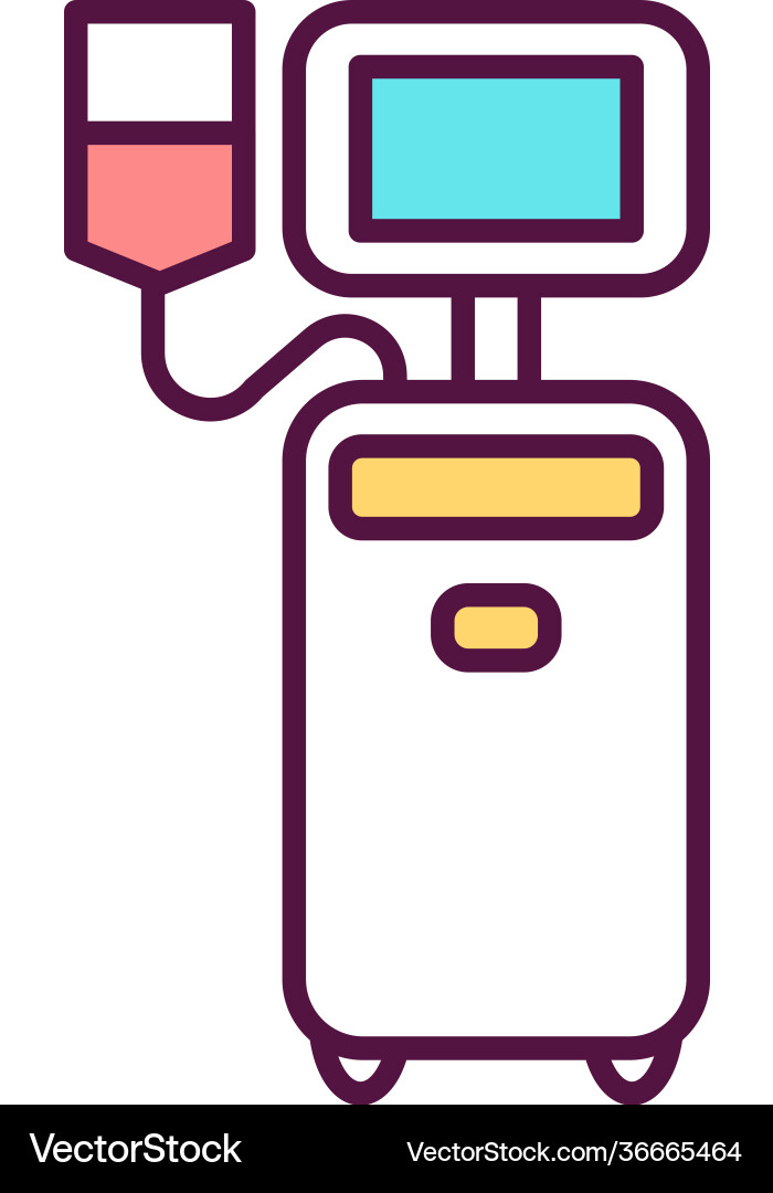 Platelet donation rgb color icon Royalty Free Vector Image