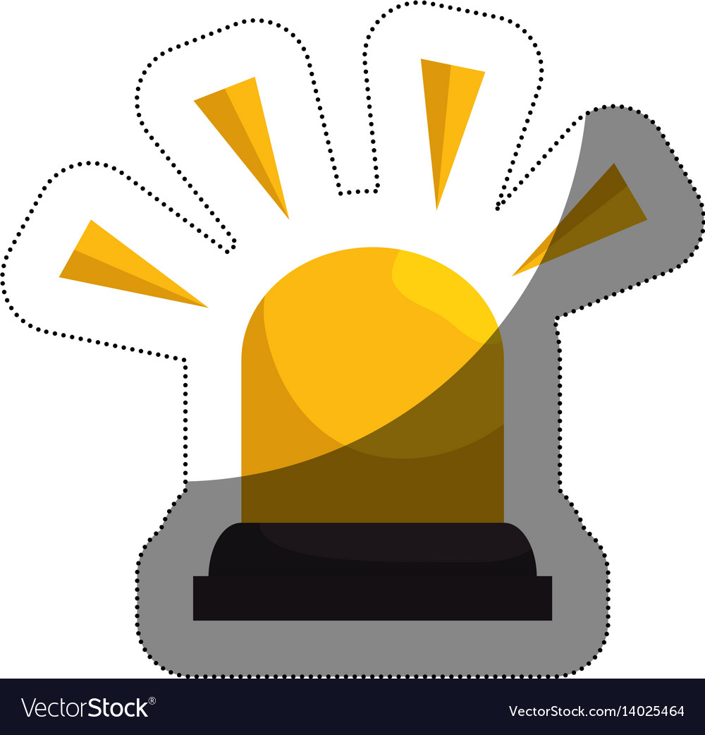 Siren alarm isolated icon Royalty Free Vector Image