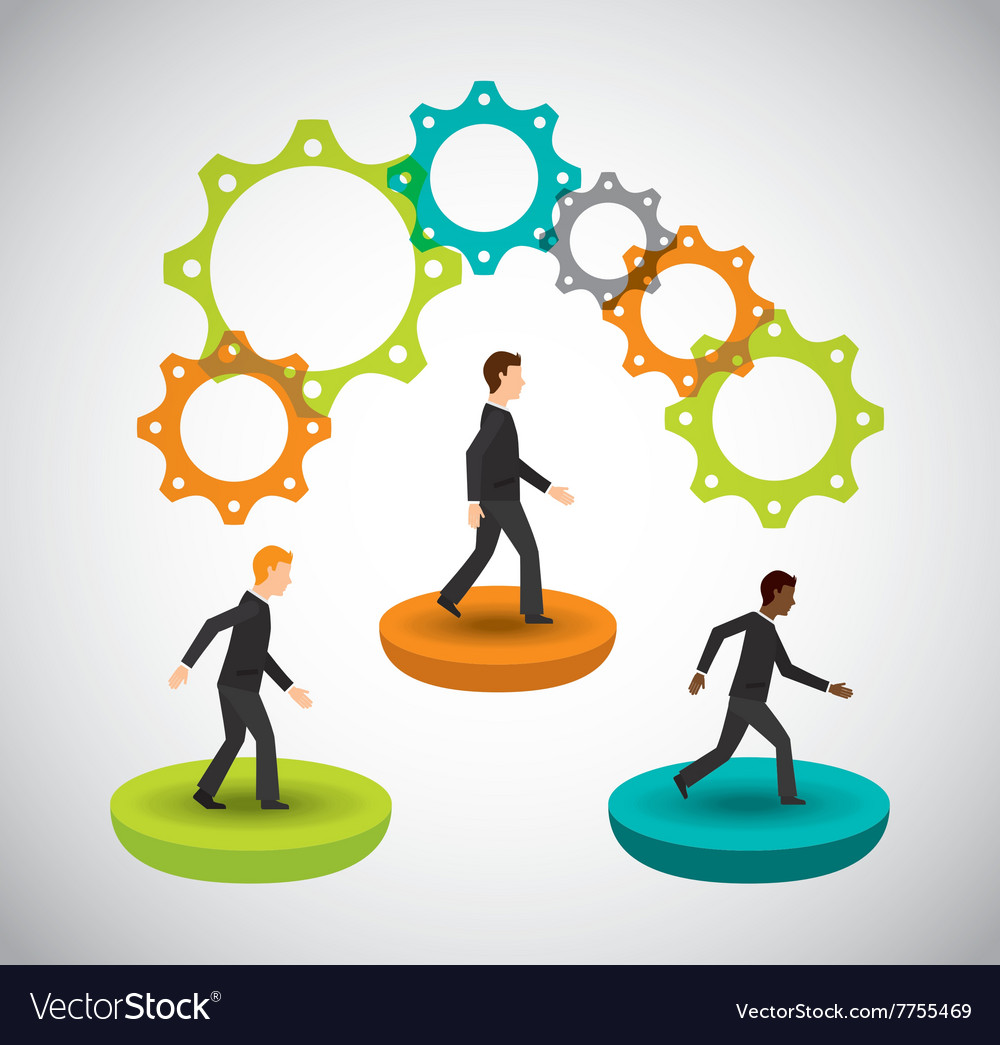Collaborative concept design Royalty Free Vector Image