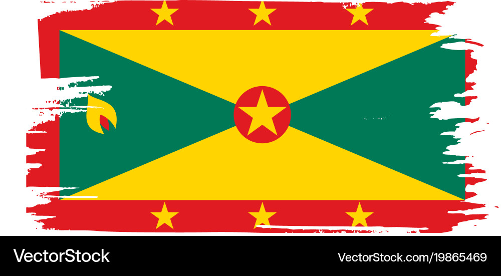Grenada flag Royalty Free Vector Image - VectorStock