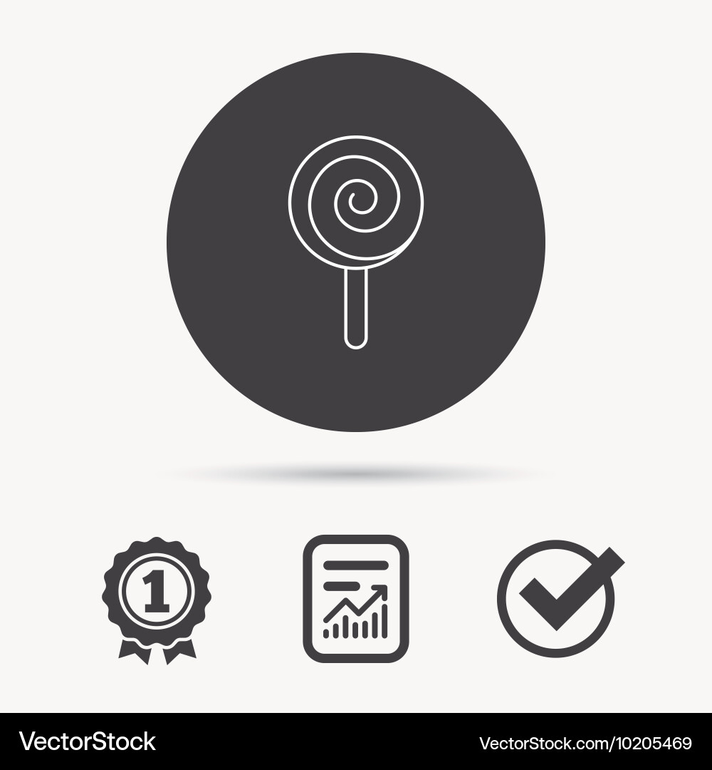 Lollipop icon lolly pop candy sign Royalty Free Vector Image