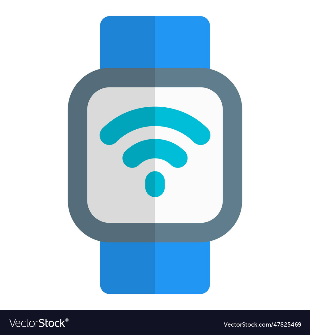 Smartwatch with wireless connection feature Vector Image