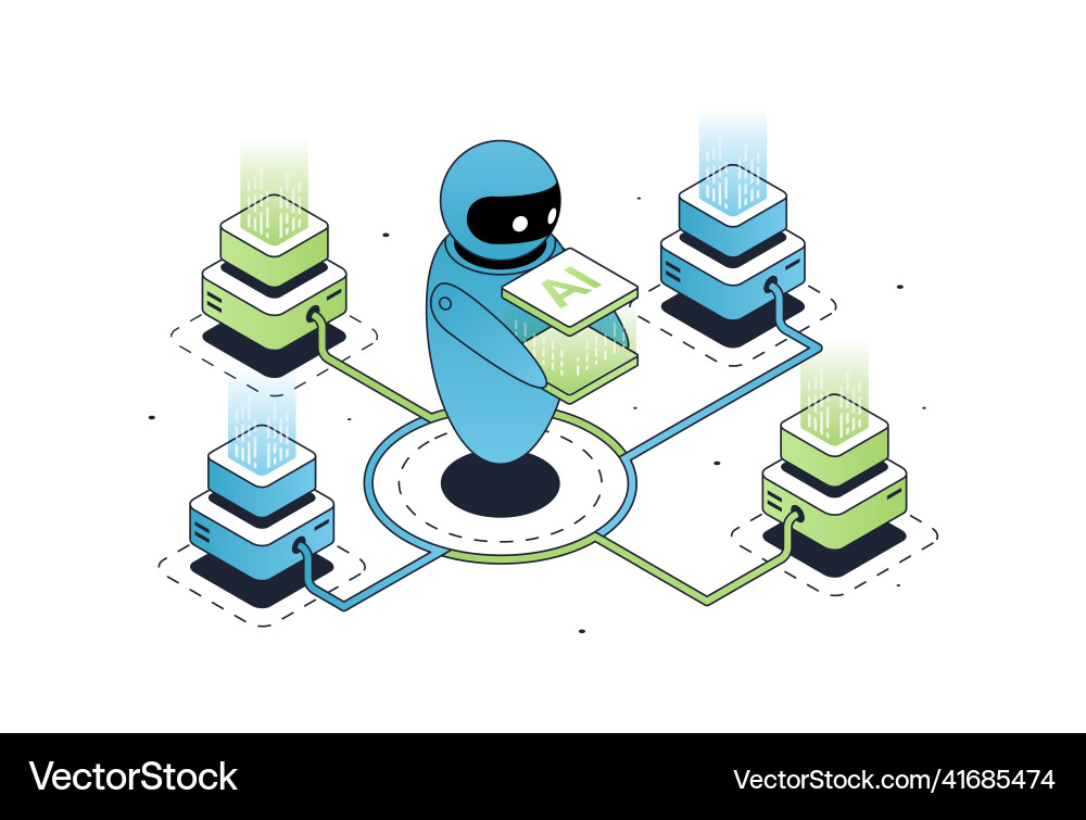Artificial Intelligence Training Royalty Free Vector Image