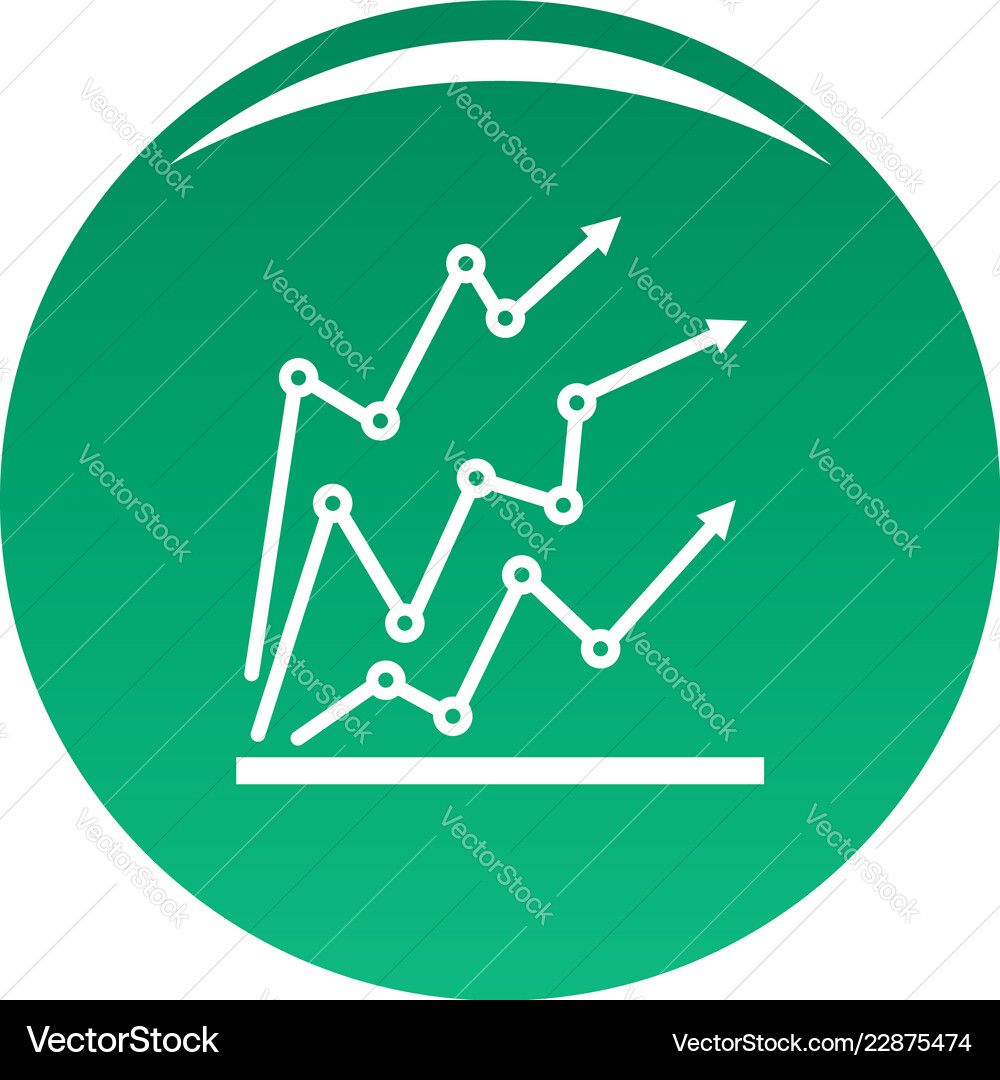 Chart icon green Royalty Free Vector Image - VectorStock
