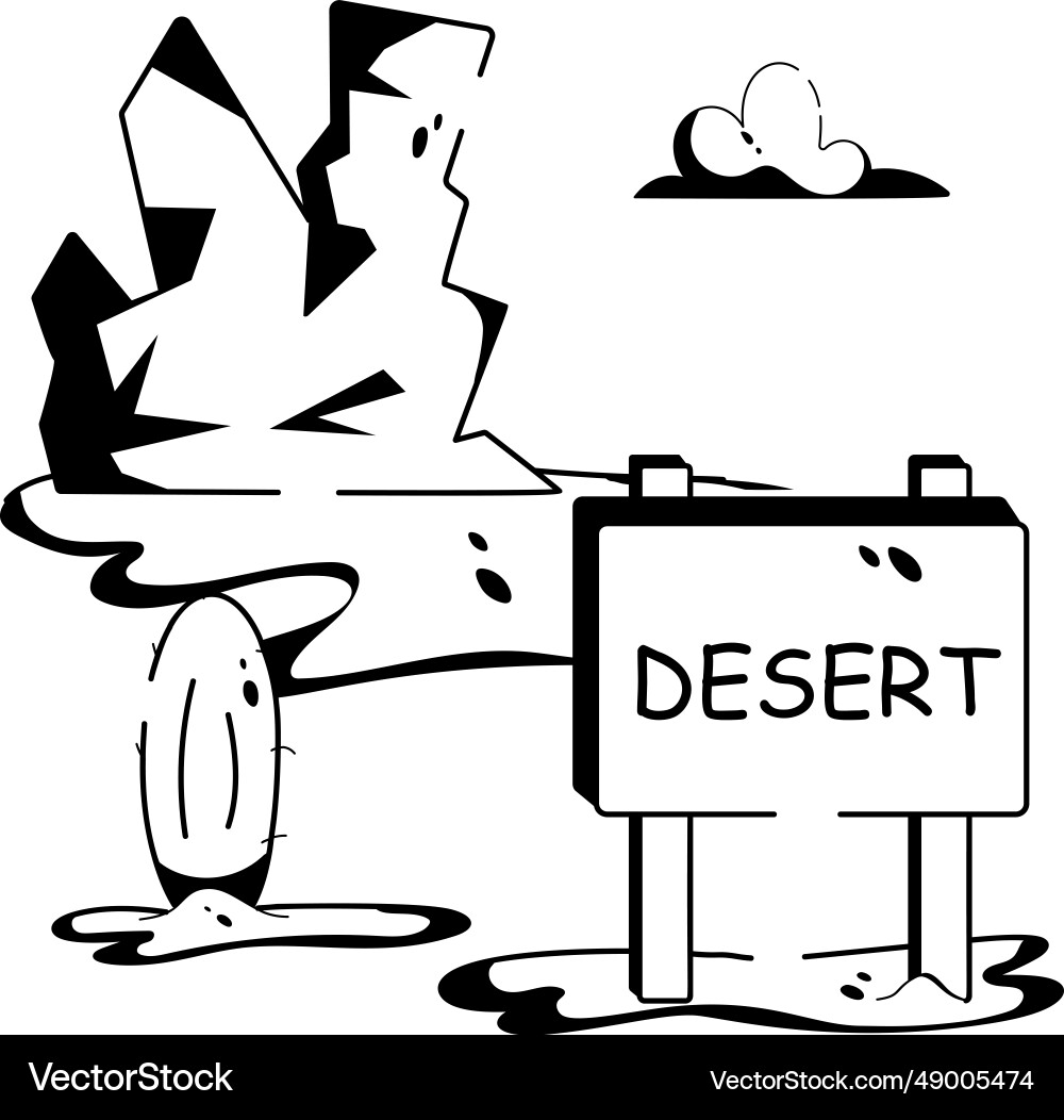 Desert sign Royalty Free Vector Image - VectorStock