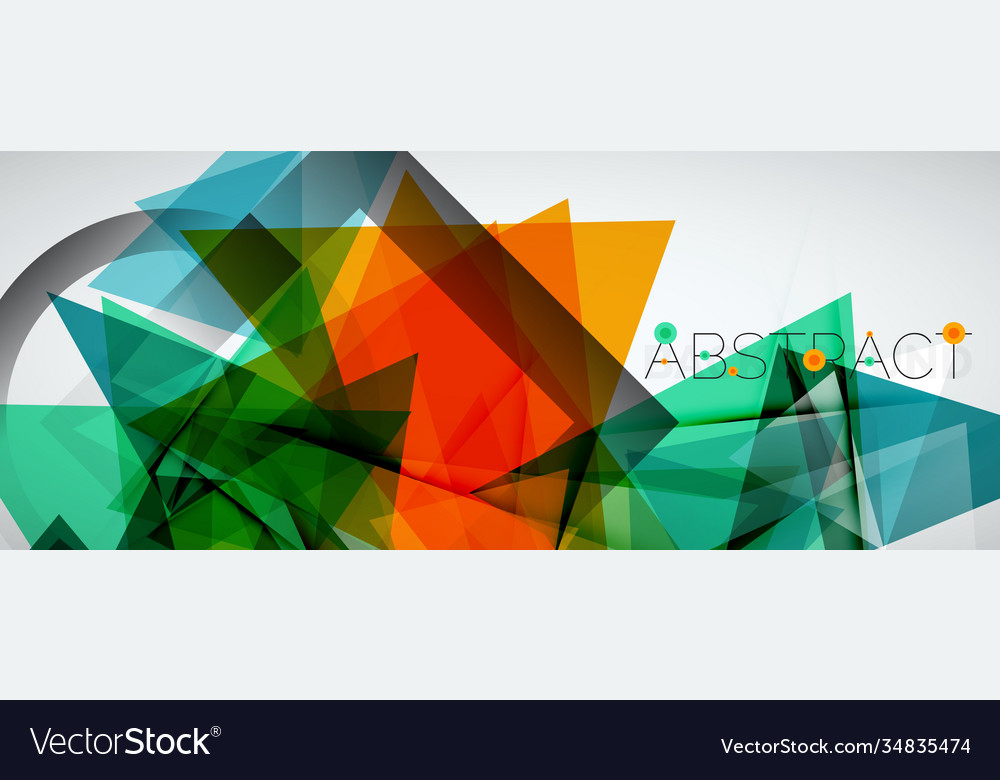 Geometric abstract background color triangle Vector Image