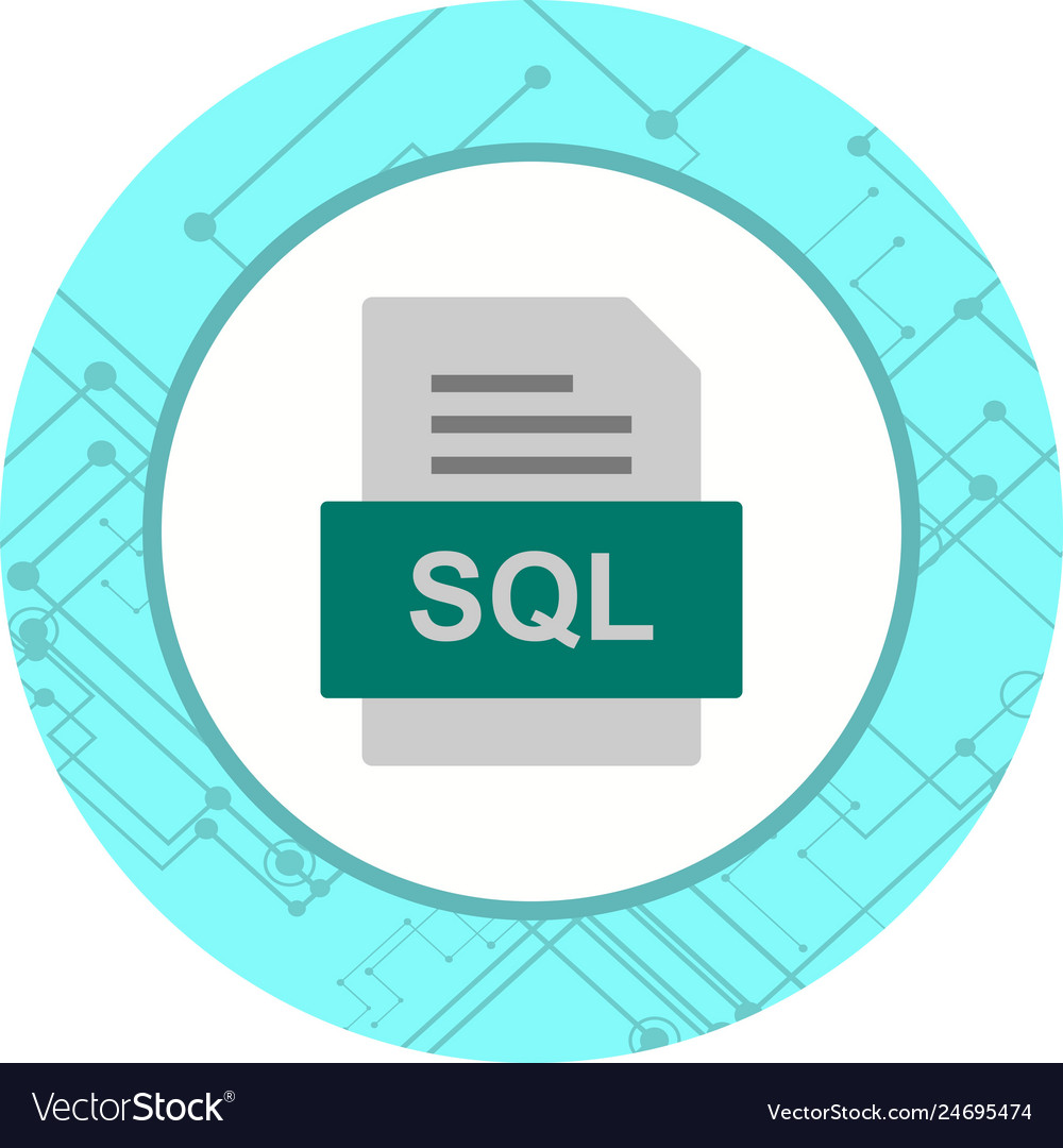 Sql file document icon Royalty Free Vector Image