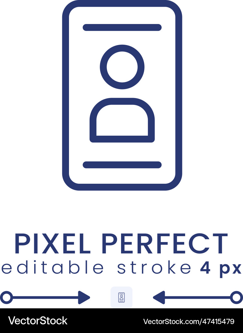 Personal profile linear desktop icon Royalty Free Vector