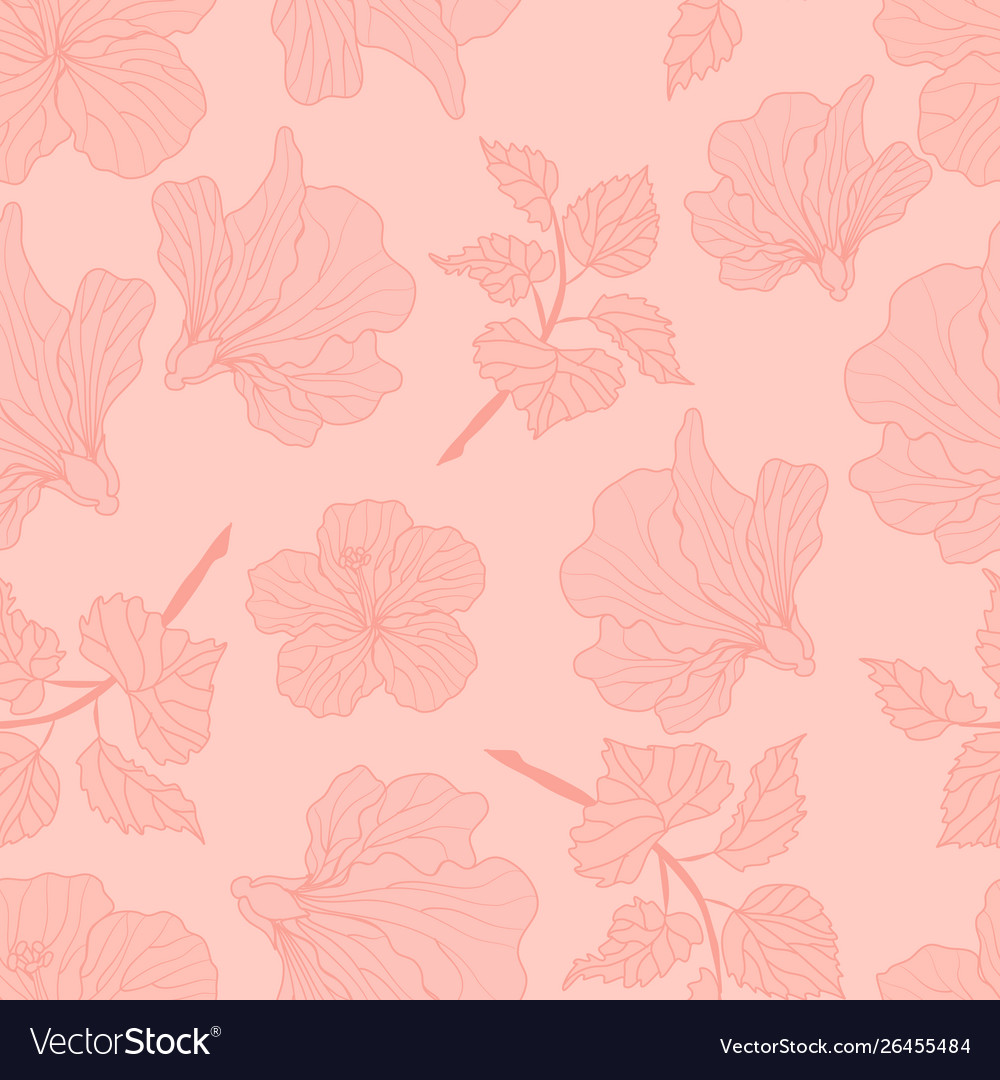 Pink flowers on a background seamless Royalty Free Vector