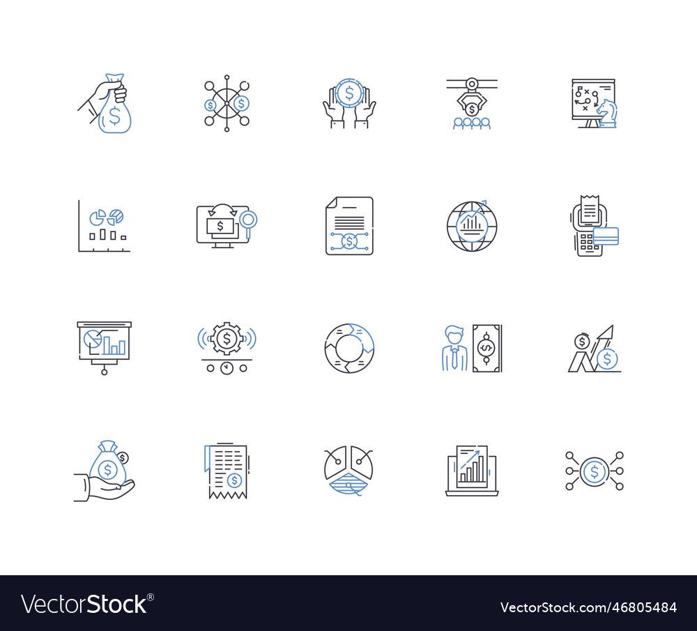 Resources line icons collection materials tools Vector Image Resources line icons collection materials tools Vector Image