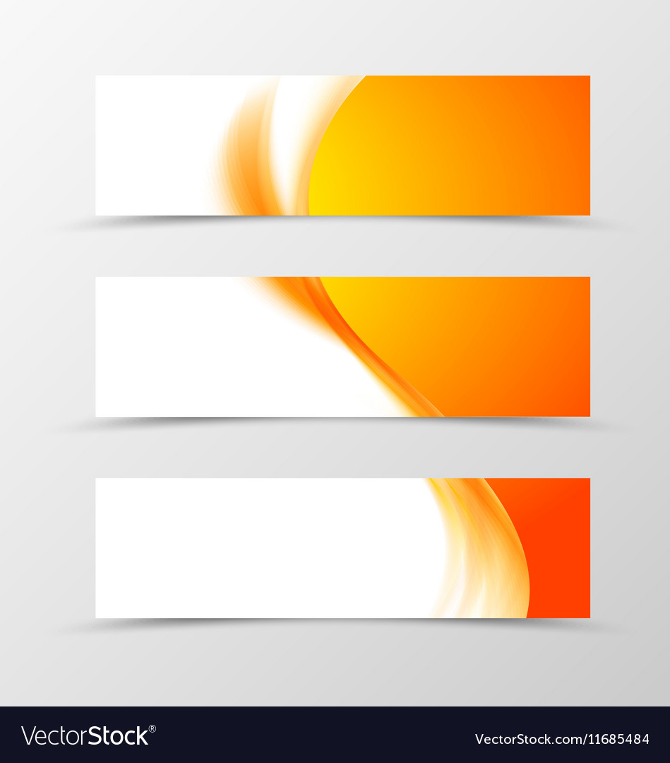 Set of header banner wave design Royalty Free Vector Image