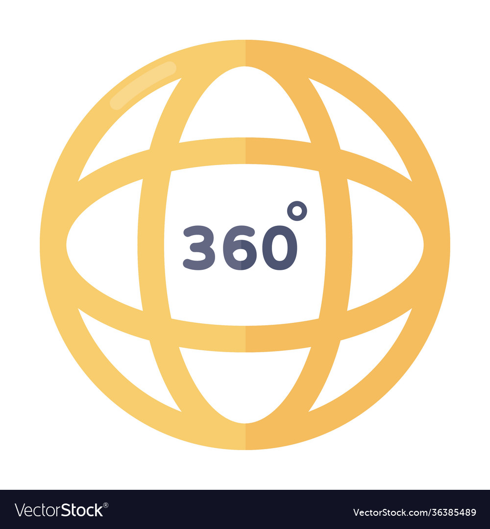 360 angle Royalty Free Vector Image - VectorStock