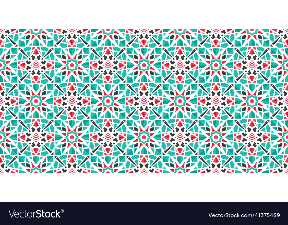 Border arabic pattern Royalty Free Vector Image