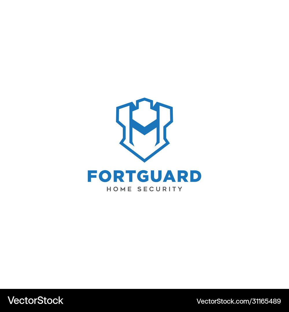 Icon logo concept fort guard home security Vector Image