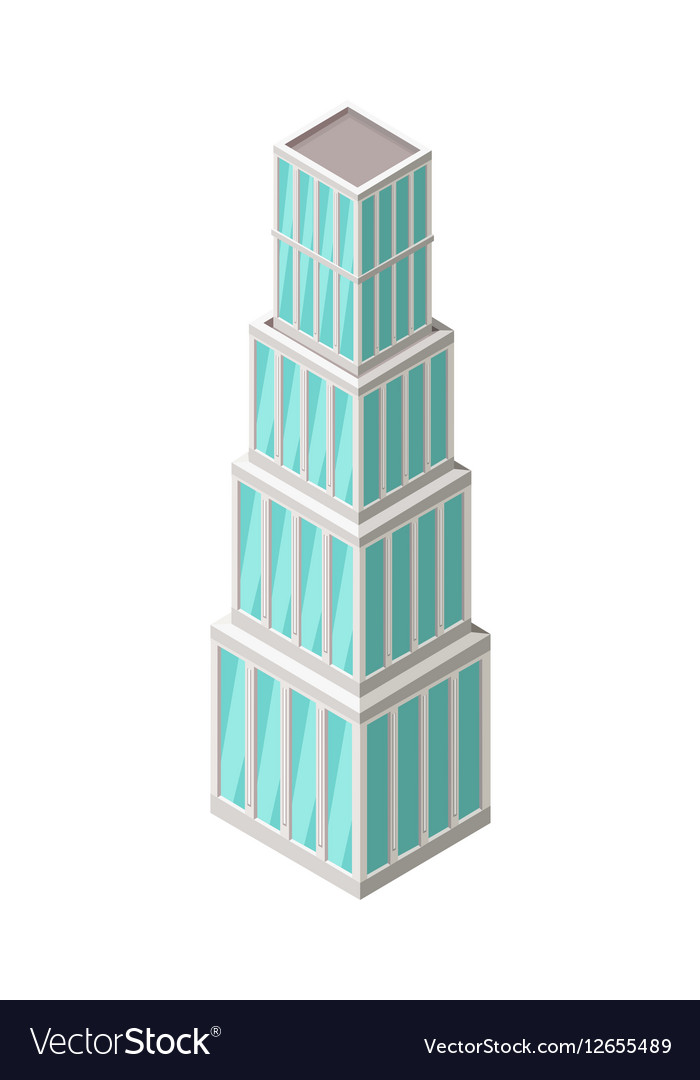 Isometric City Building Isometry Royalty Free Vector Image