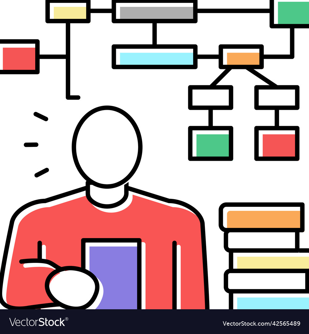 Learning algorithm color icon Royalty Free Vector Image Learning algorithm color icon Royalty Free Vector Image