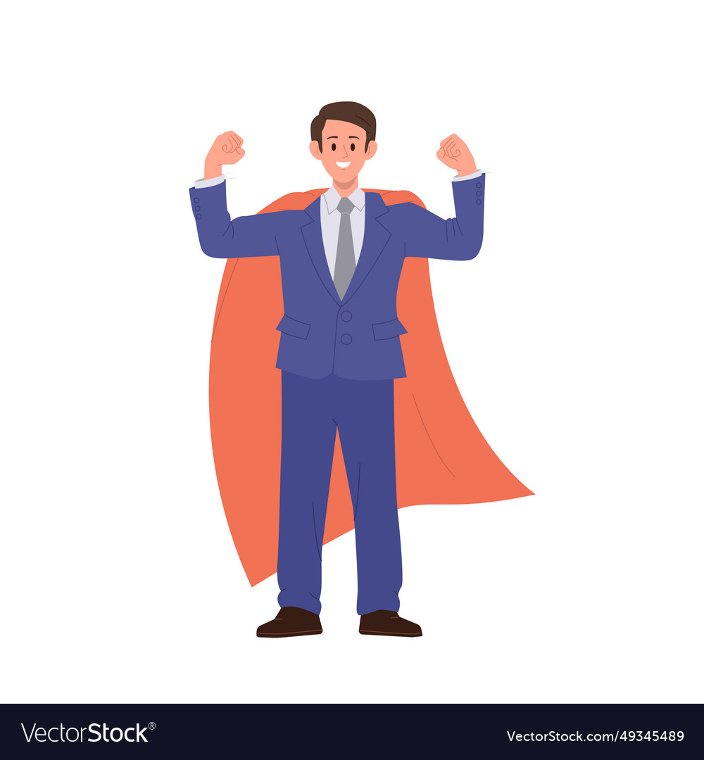 Successful businessman cartoon character wearing Vector Image Successful businessman cartoon character wearing Vector Image