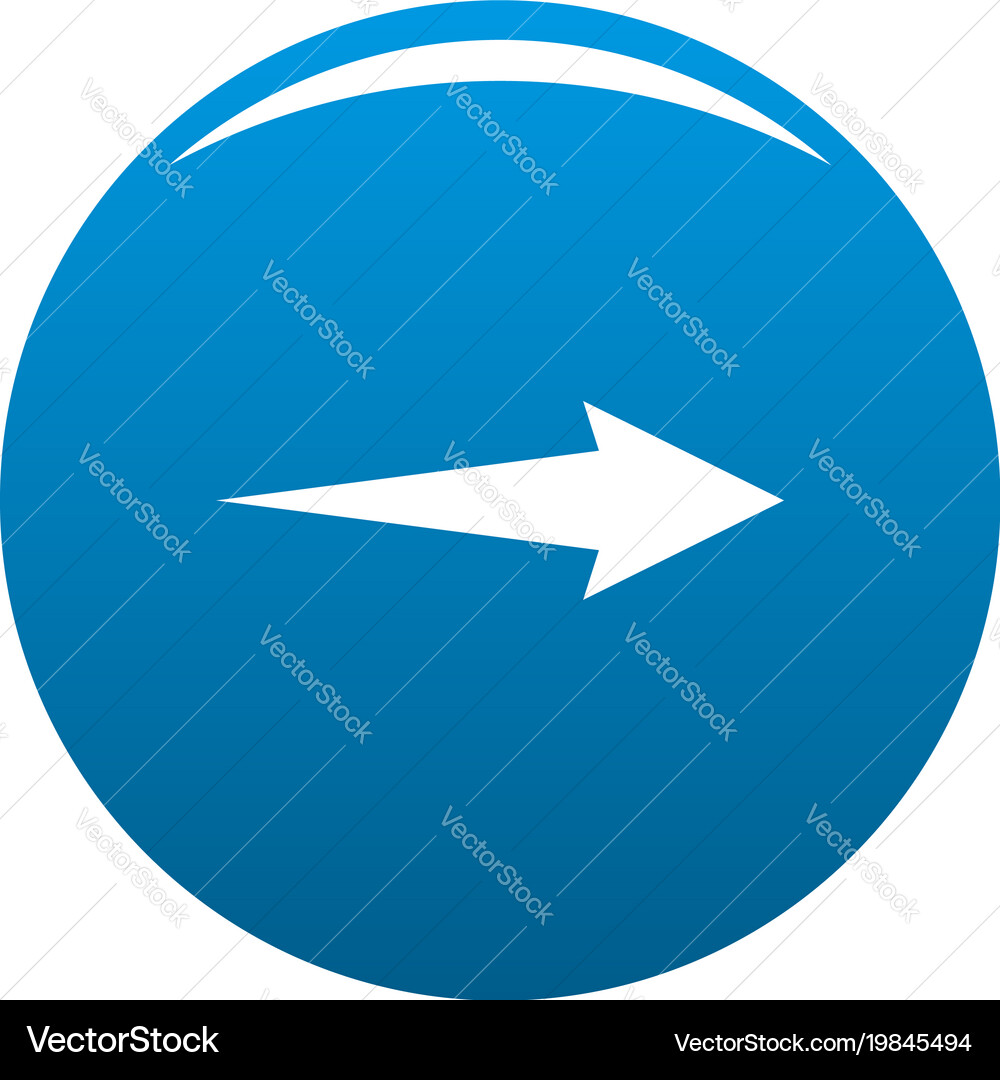 Arrow icon blue Royalty Free Vector Image - VectorStock