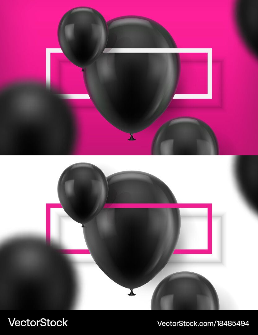 Black balloons Royalty Free Vector Image - VectorStock