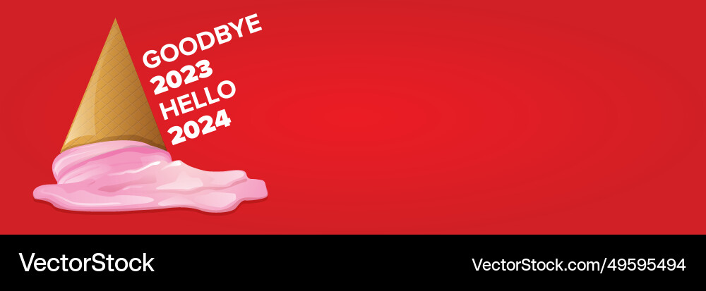 Goodbye 2023 hello 2024 year concept Royalty Free Vector