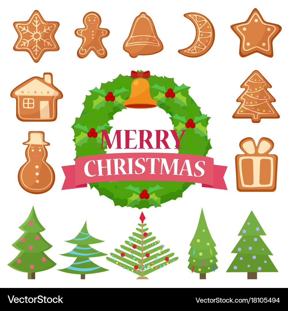 Set of different christmas Royalty Free Vector Image