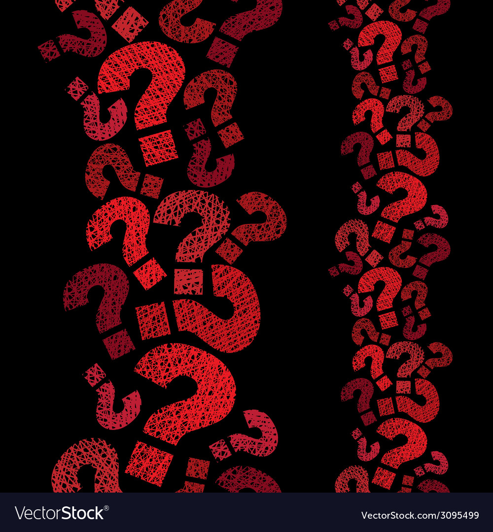 Question marks seamless pattern vertical Vector Image Question marks seamless pattern vertical Vector Image