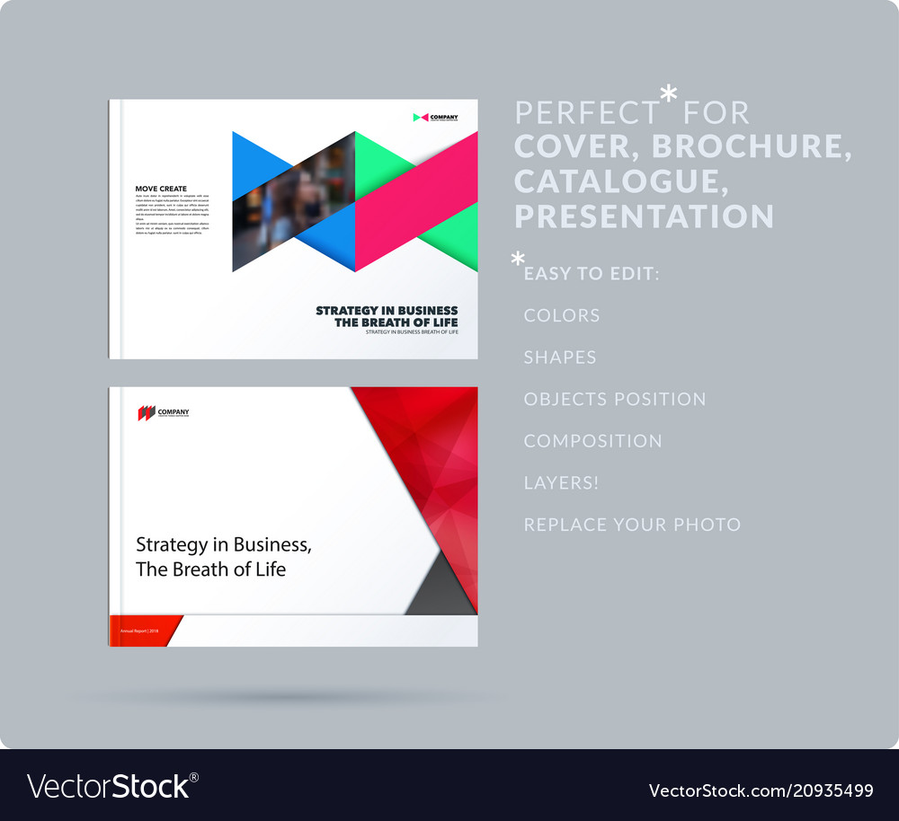 Triangular design presentation template Royalty Free Vector
