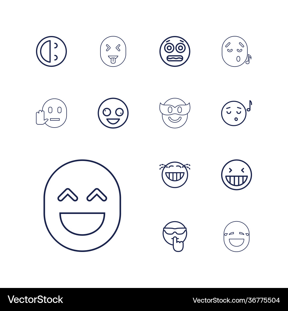 13 laugh icons Royalty Free Vector Image - VectorStock