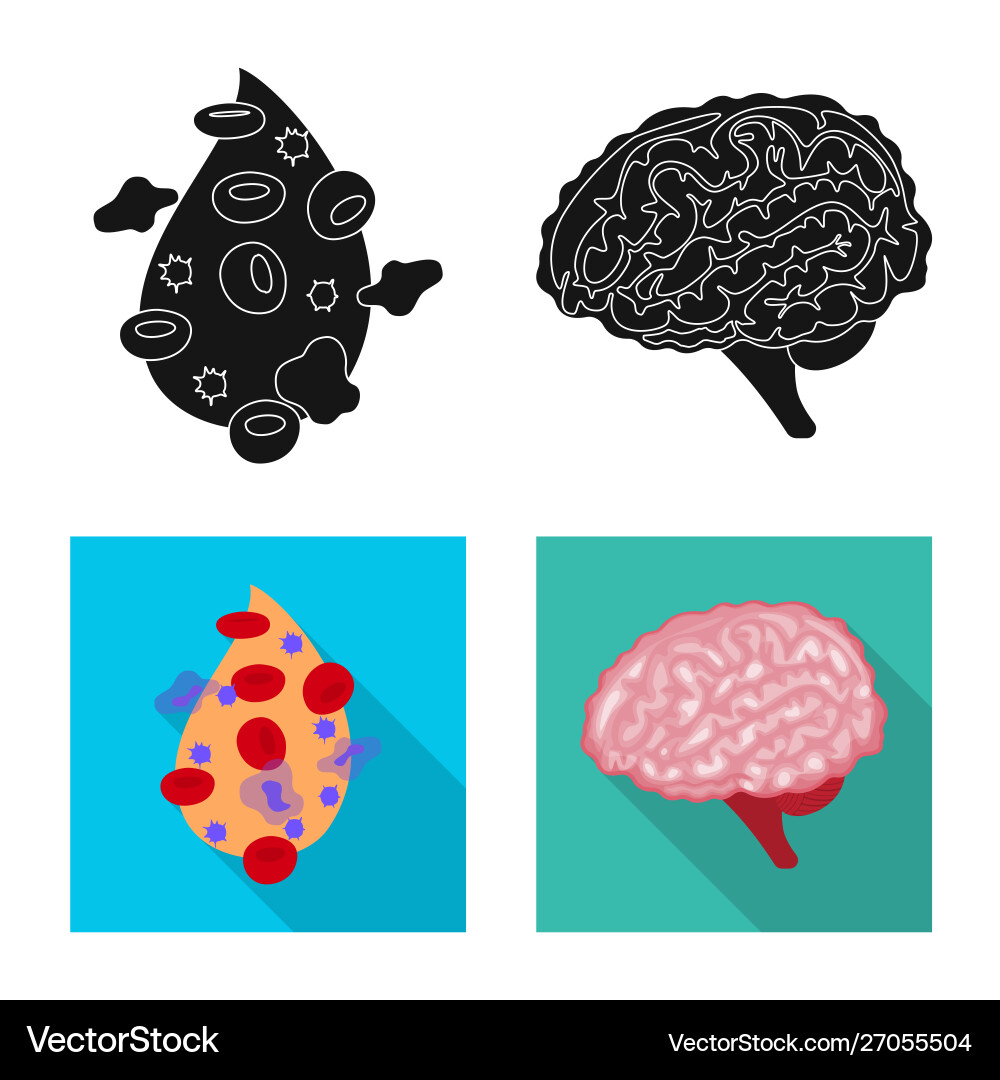 Biology and scientific logo Royalty Free Vector Image