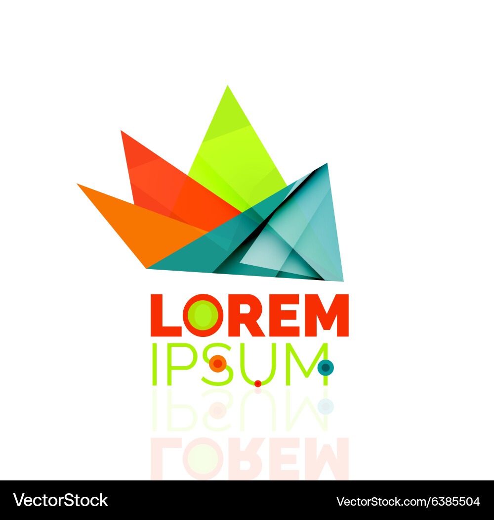 Logo abstract geometric business icon Royalty Free Vector