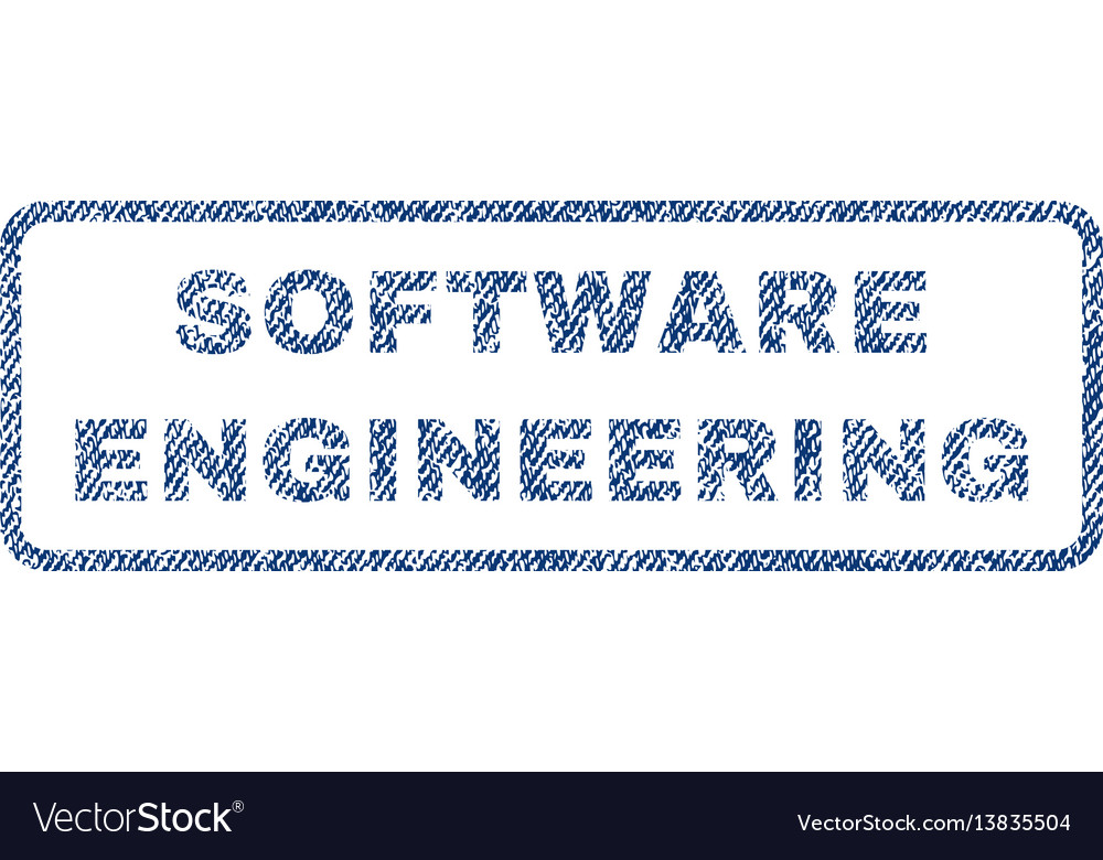 Software engineering textile stamp Royalty Free Vector Image