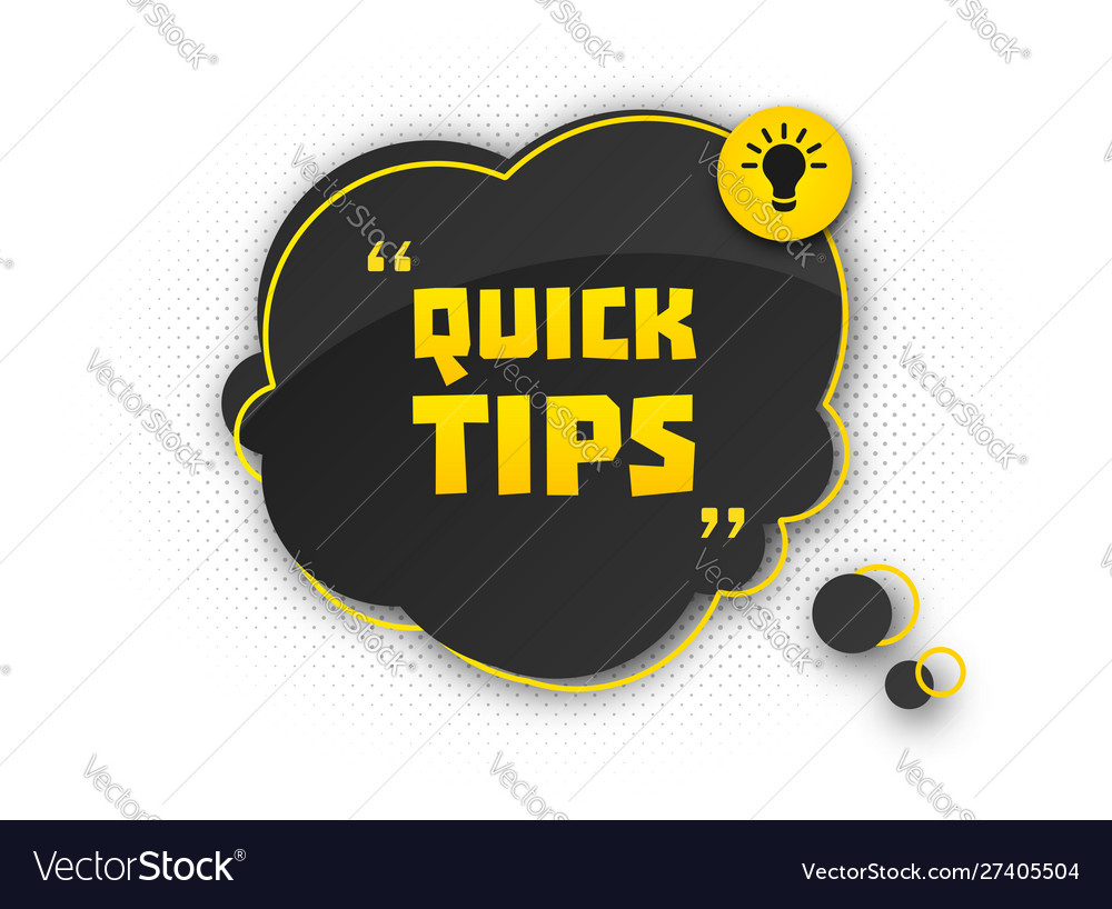 Useful quick tip trick suggesting advice and help Vector Image Useful quick tip trick suggesting advice and help Vector Image