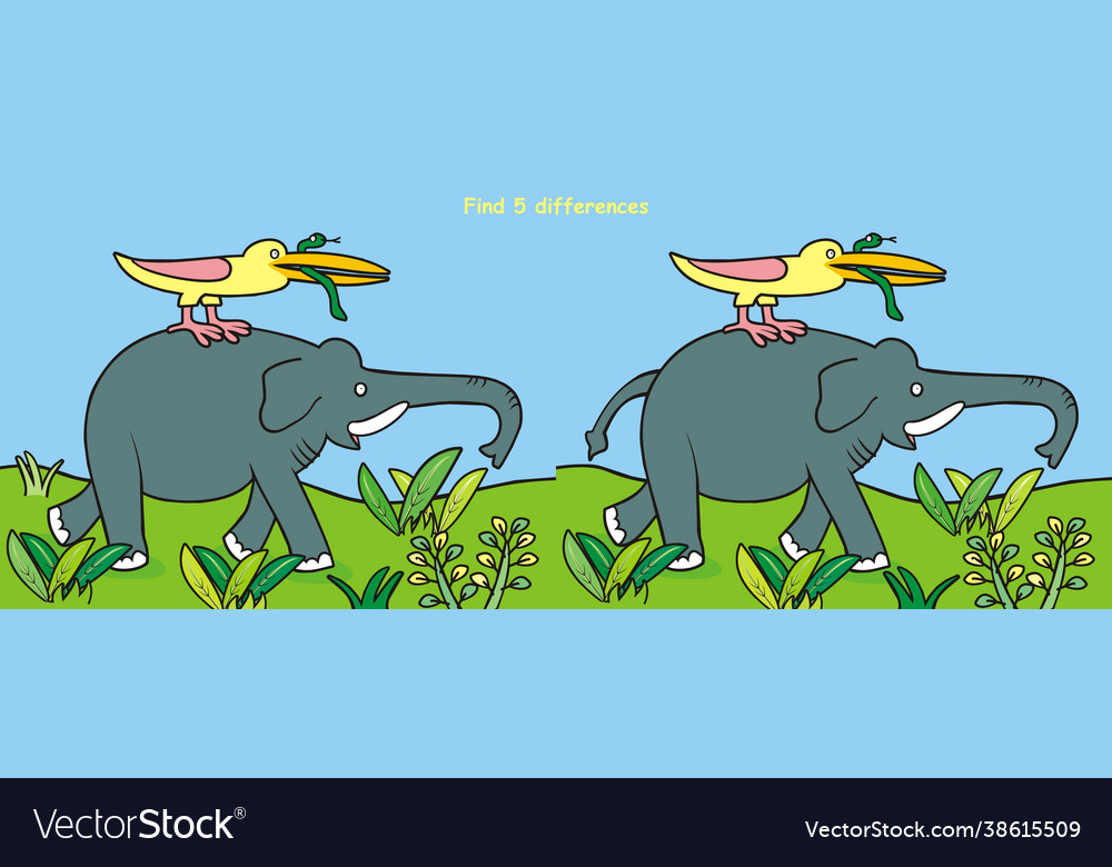 Elephant difference Royalty Free Vector Image - VectorStock