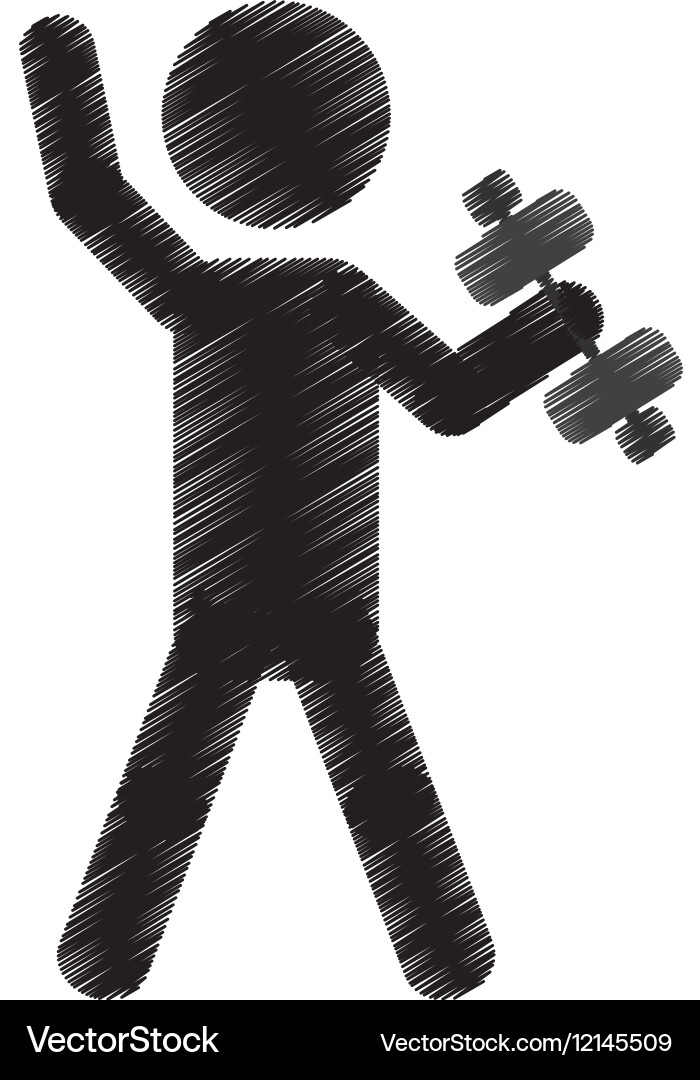 Exercise pictograph icon image Royalty Free Vector Image