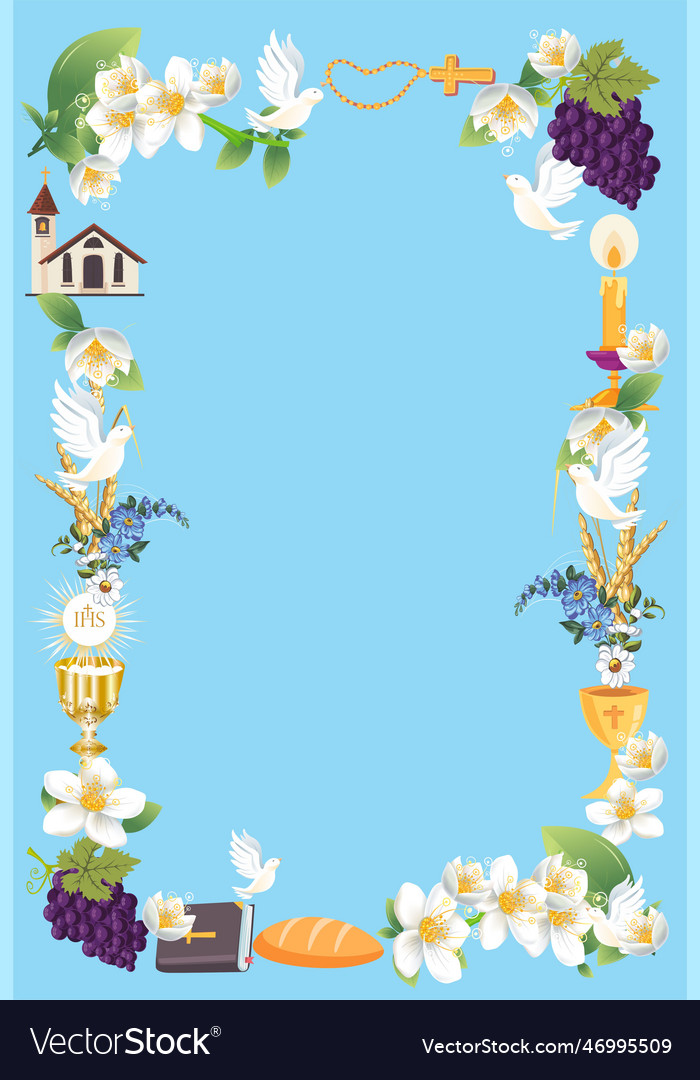 First holy communion Royalty Free Vector Image