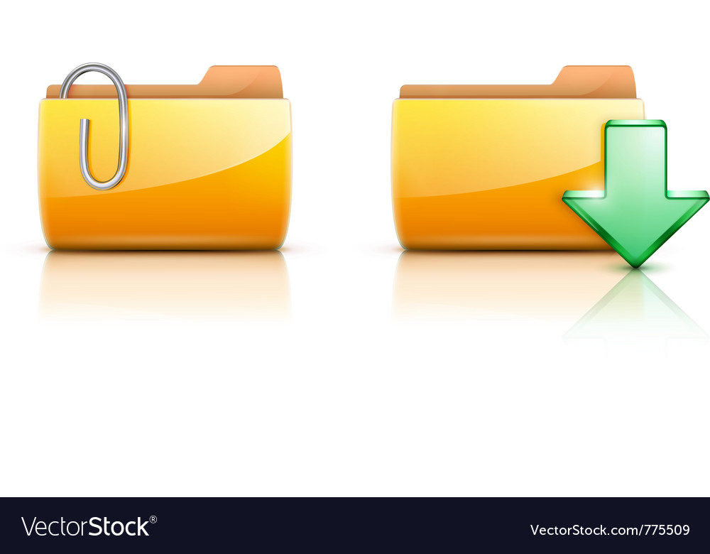 Folder buttons Royalty Free Vector Image - VectorStock