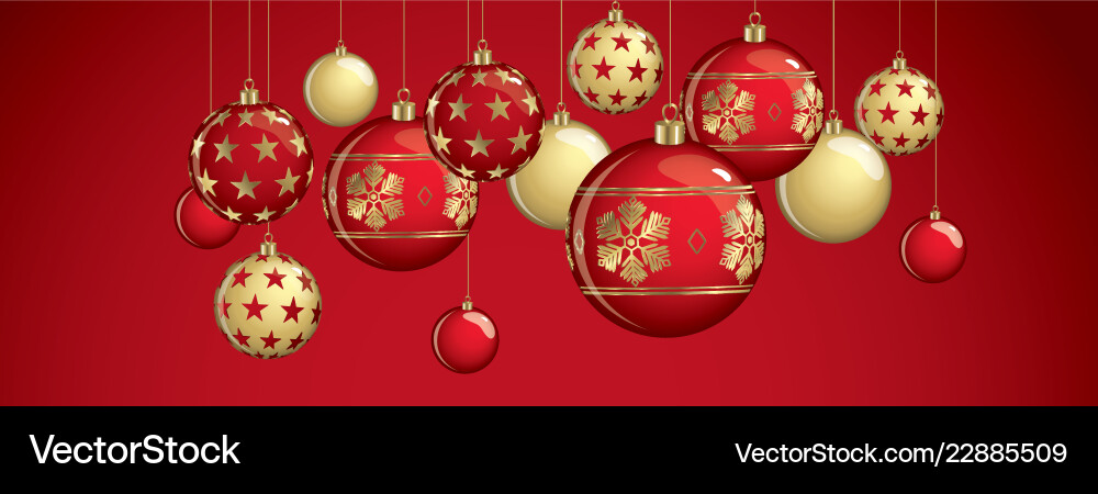 Hanging christmas balls Royalty Free Vector Image