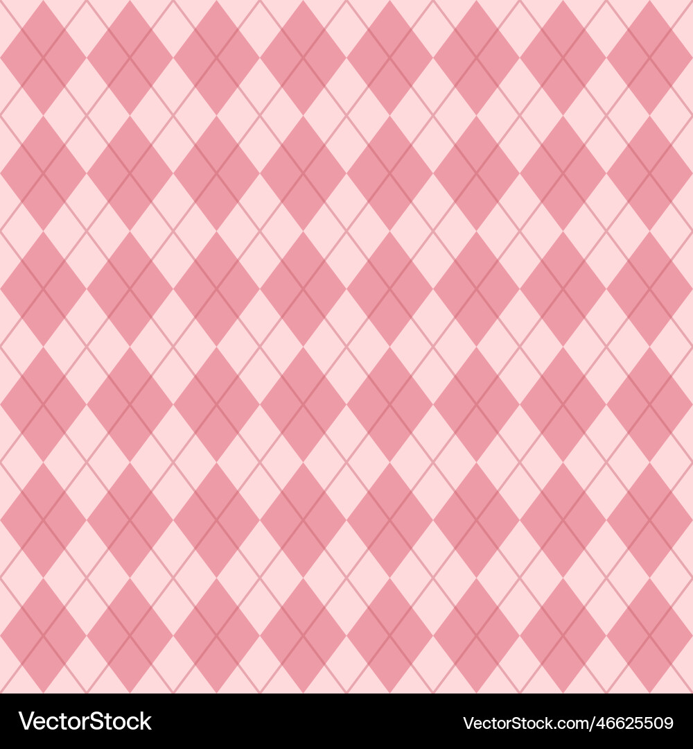 Pink seamless argyle pattern Royalty Free Vector Image