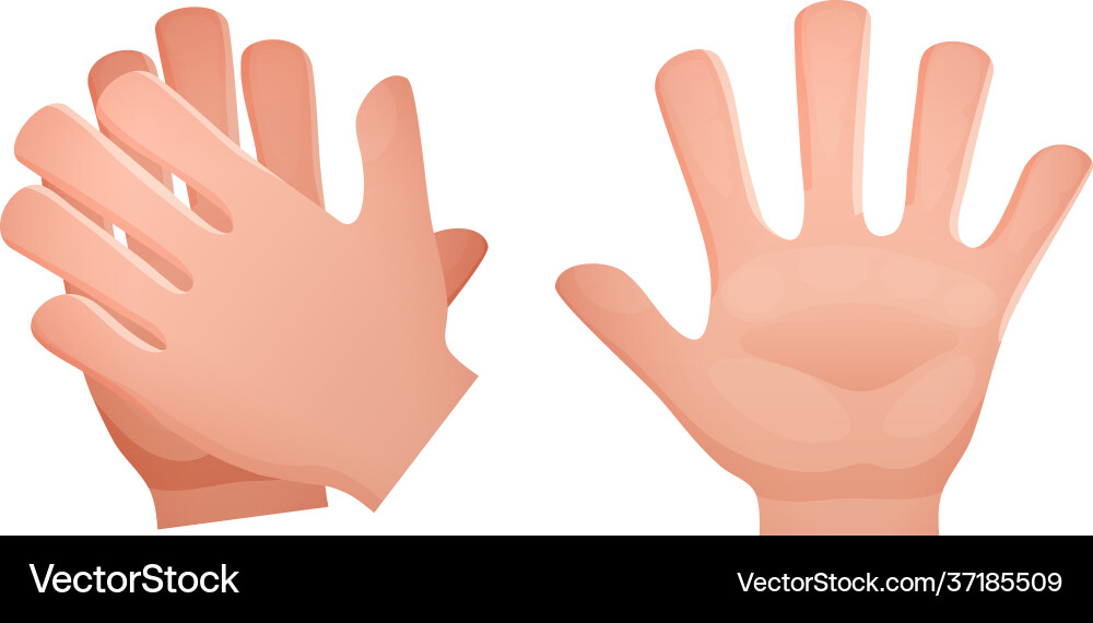 Smiley sign with hands gesture stop signs Vector Image