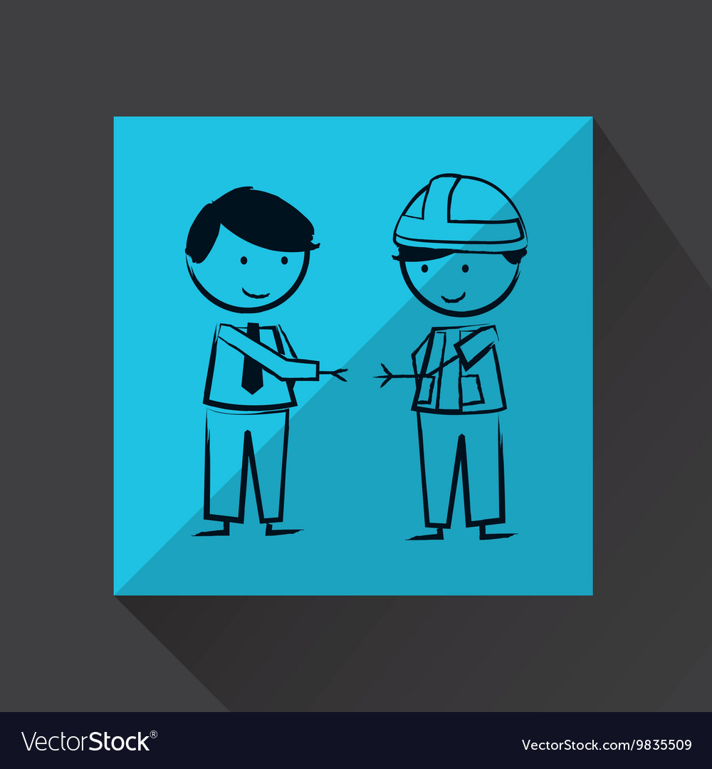 Worker engineer architect Royalty Free Vector Image