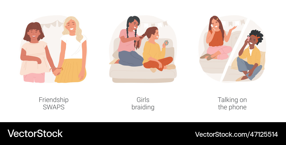 Best friends isolated cartoon Royalty Free Vector Image