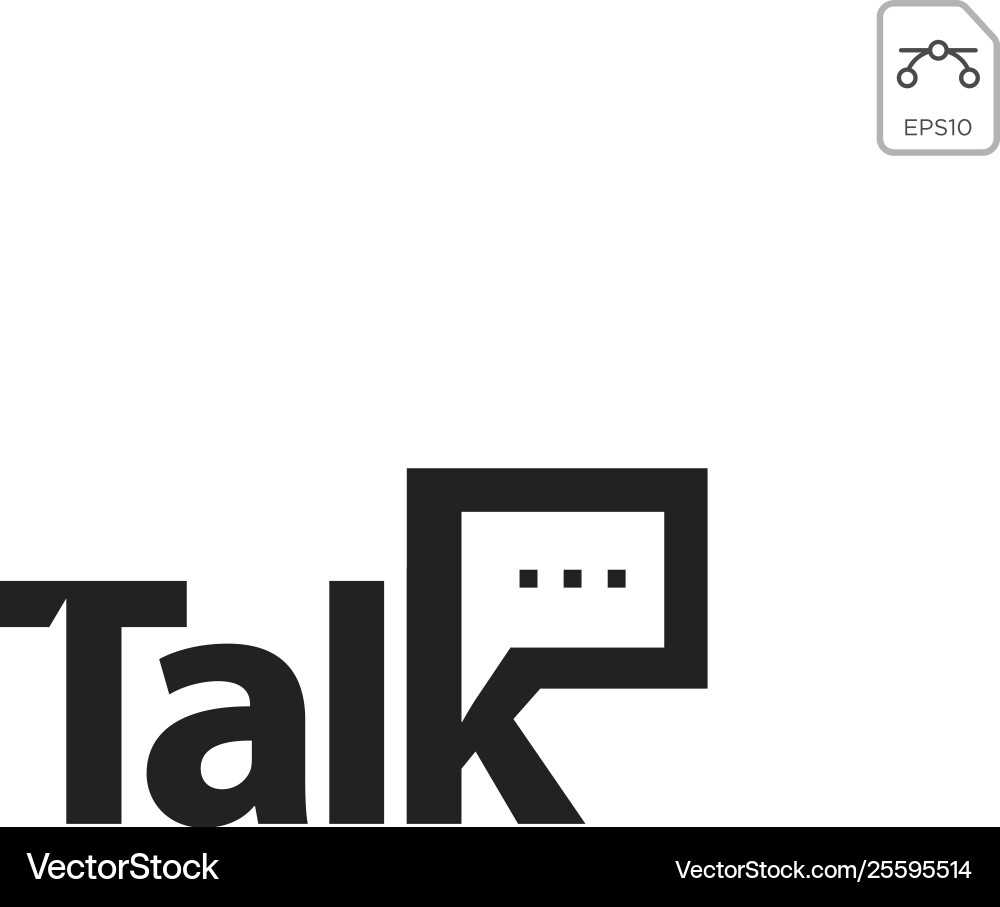 Chat message speech conversation logo or icon Vector Image